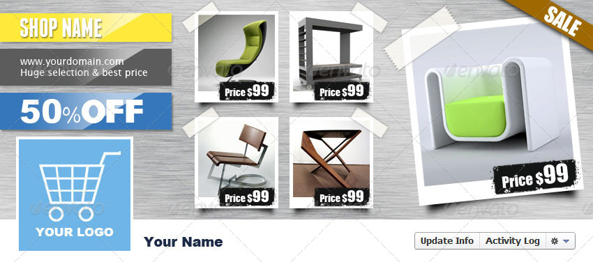 Facebook Timeline Cover E-Commerce, Web Elements | GraphicRiver